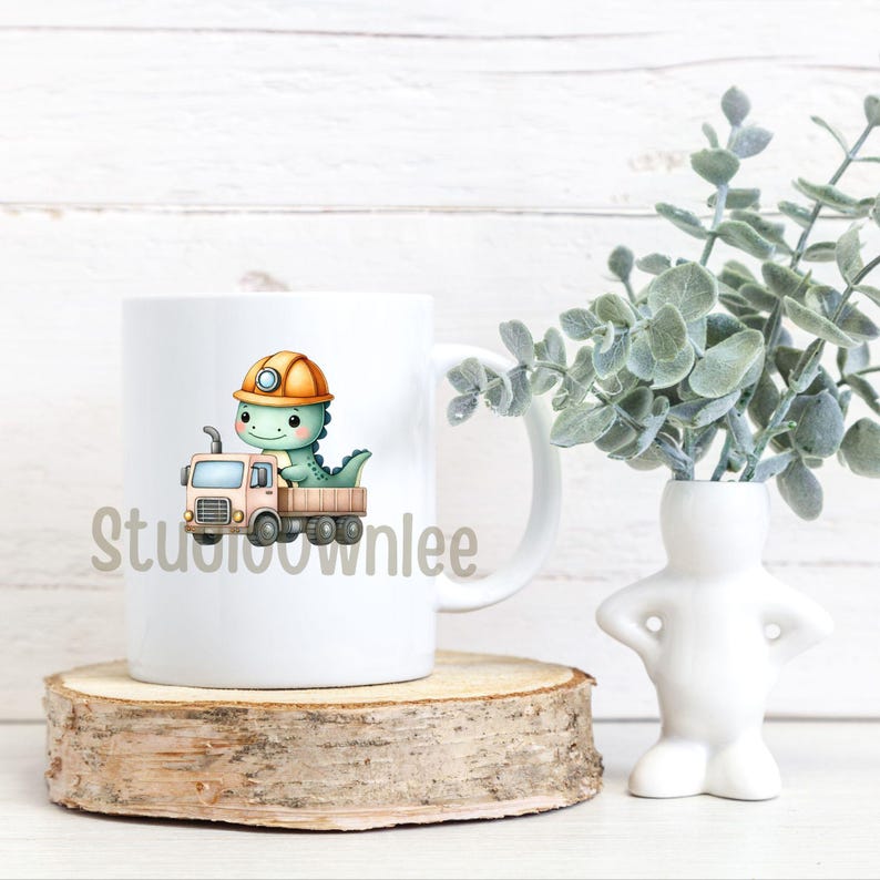 Construction Dinosaur Clipart Set: 30 PNG Illustrations (commercial Use ...