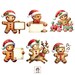 Christmas Gingerbread Man Clipart: Festive Holiday PNG (36 Files) - Etsy