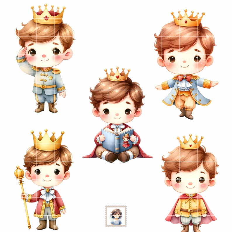 Little Prince Clipart: 30 Watercolor Illustrations (digital Download ...