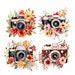 Vintage Captures: Watercolor Floral Retro Camera Clipart Instant ...