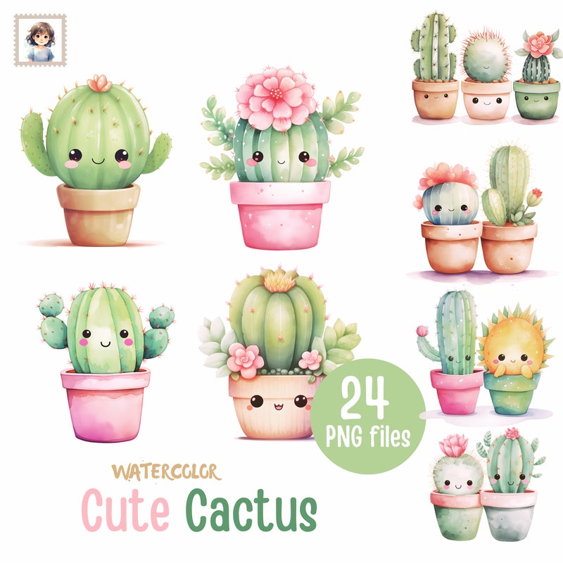 Pink Cactus Digital Art - Etsy