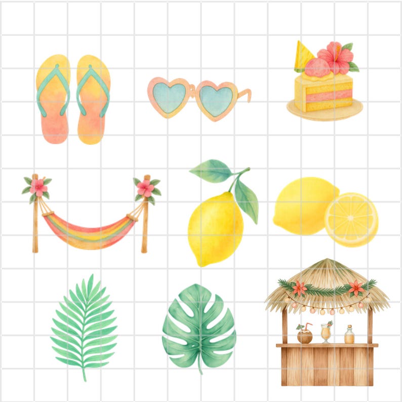 Luau Clipart: 35 Tropical Hawaiian Party Pngs (digital Download) - Etsy