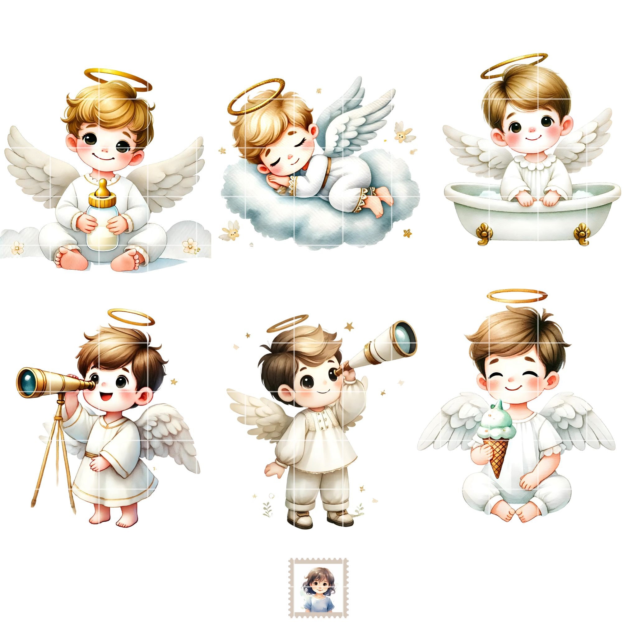 Angel Boy Heaven Adventure - 42 PNG Cute Baby Nativity Angel Ring ...