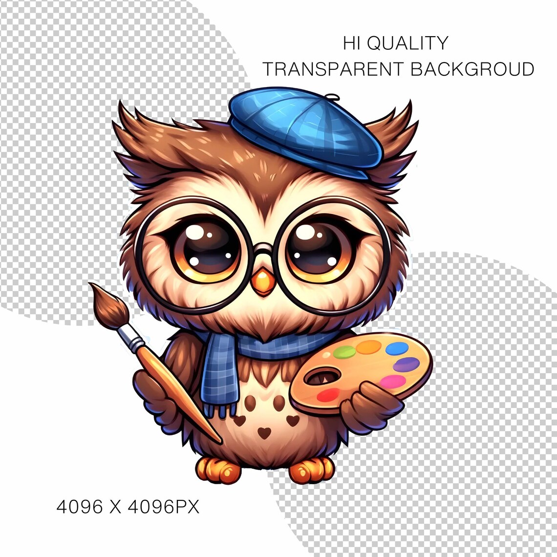 Whimsical School Owl Clipart 50 PNG Education Illustrations Back to ...