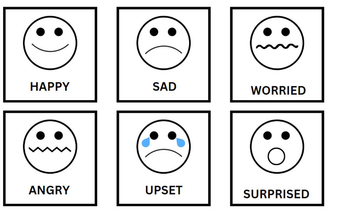 Emotion Cards for Young Children - Etsy
