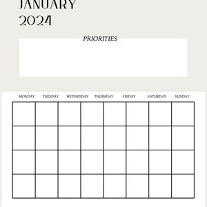 2024 Aesthetic Digital Monthly & Weekly Planner - Etsy