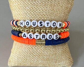 Astros Heishi Bracelets - Etsy
