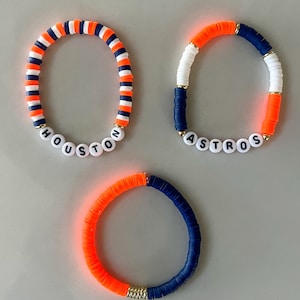 Houston Astros Bracelets, MLB Bracelets, Baseball Bracelets, Astros ...