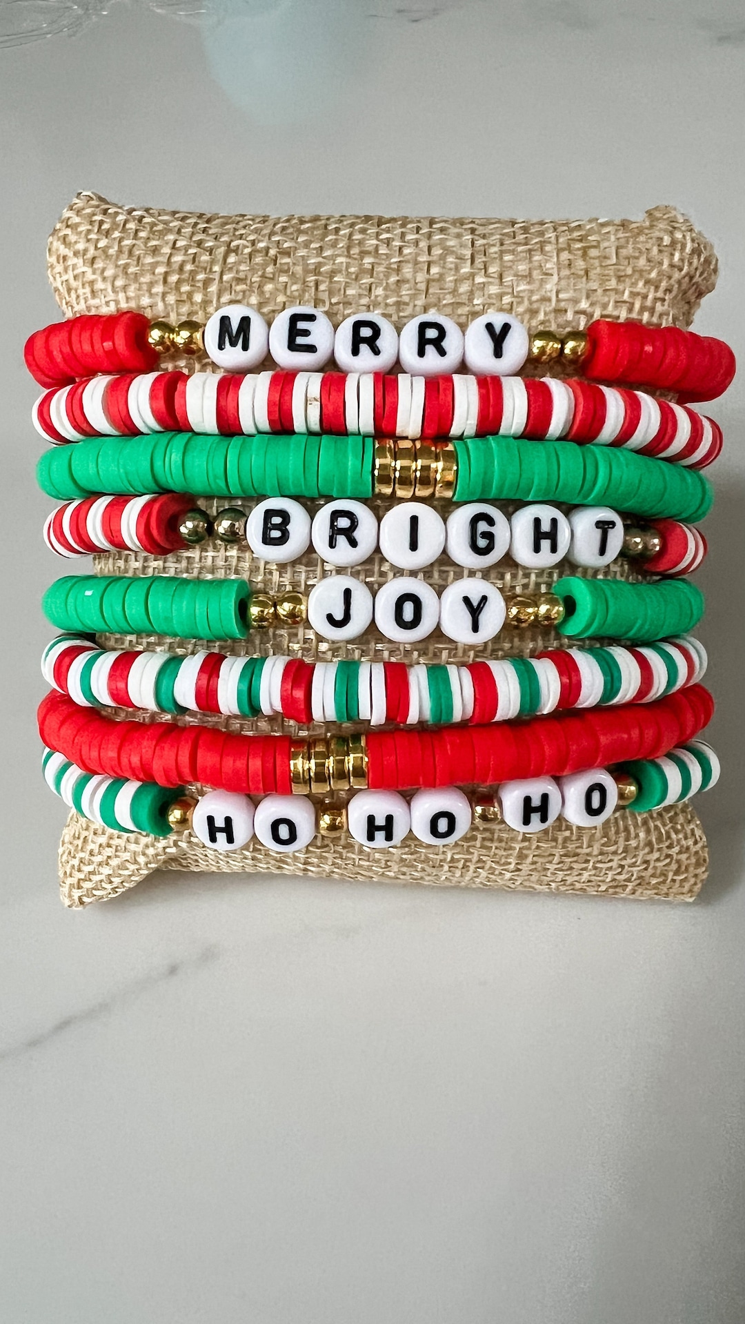 Custom Christmas Bracelets, Holiday Bracelets, Teacher Gifts, Stocking ...