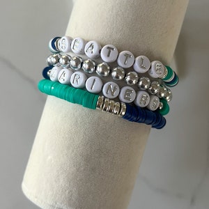 Seattle Mariners Bracelets, MLB Bracelets, Baseball Bracelets, Seattle ...