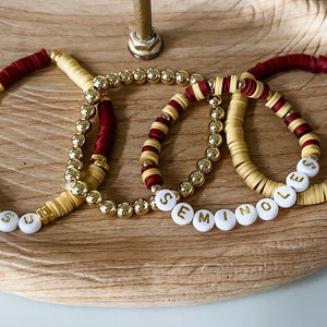 Florida State Seminole Bracelets, FSU Jewelry, FSU Gift, Noles ...