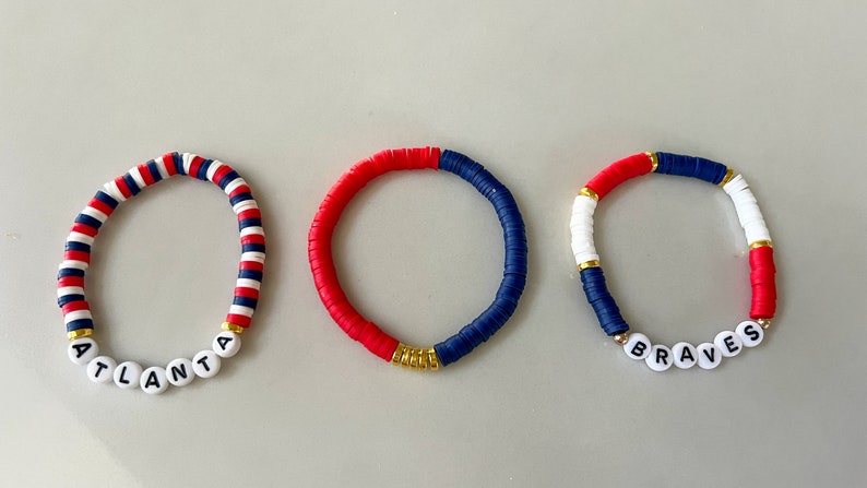 Atlanta Braves Braceletes, MLB Bracelets, Baseball Bracelets, Atlanta ...