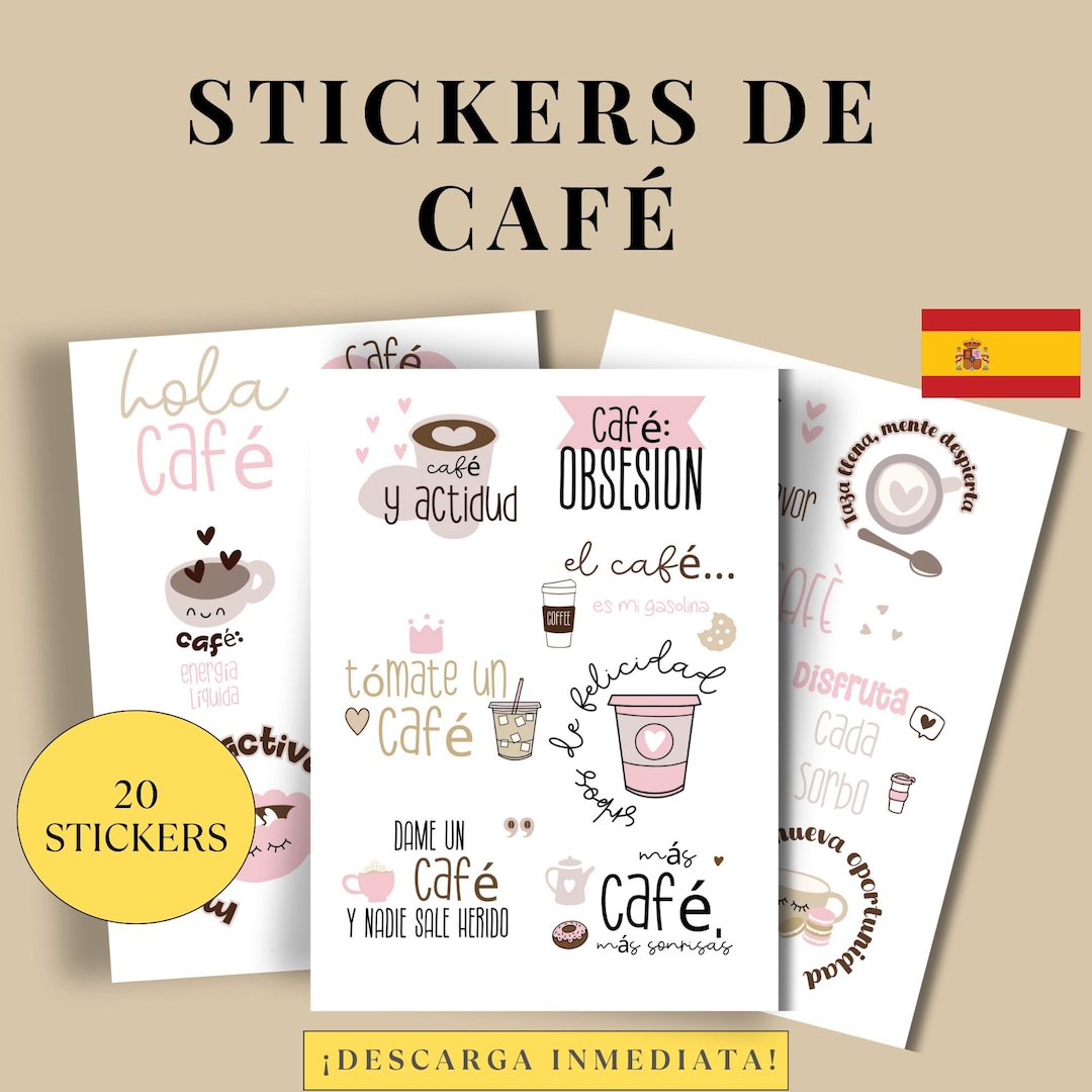 Stickers De Café, Amantes Del Café, Pegatinas Cafeteras, Planner ...