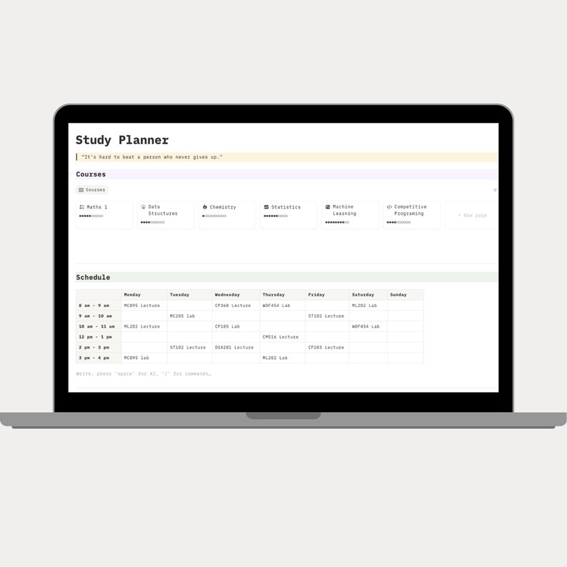 Notion Student Planner Template | College Study Organizer | Homework & Exam Tracker | Pomodoro ...