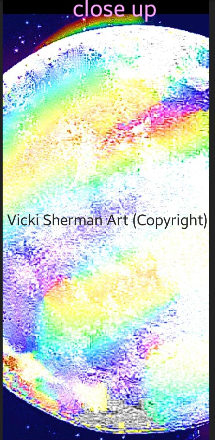 Cosmic Rainbow, Original Art, Download & Print, Witchy Celestial Pagan ...