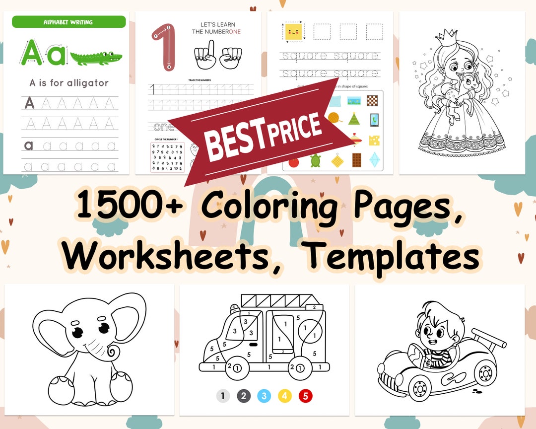 Printable Colouring Sheets Printable, 1500 Easy Coloring Pages for Kids ...