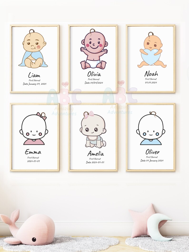 Baby's First Haircut Personalized Baby Gift Baby Memory Frame 1st ...