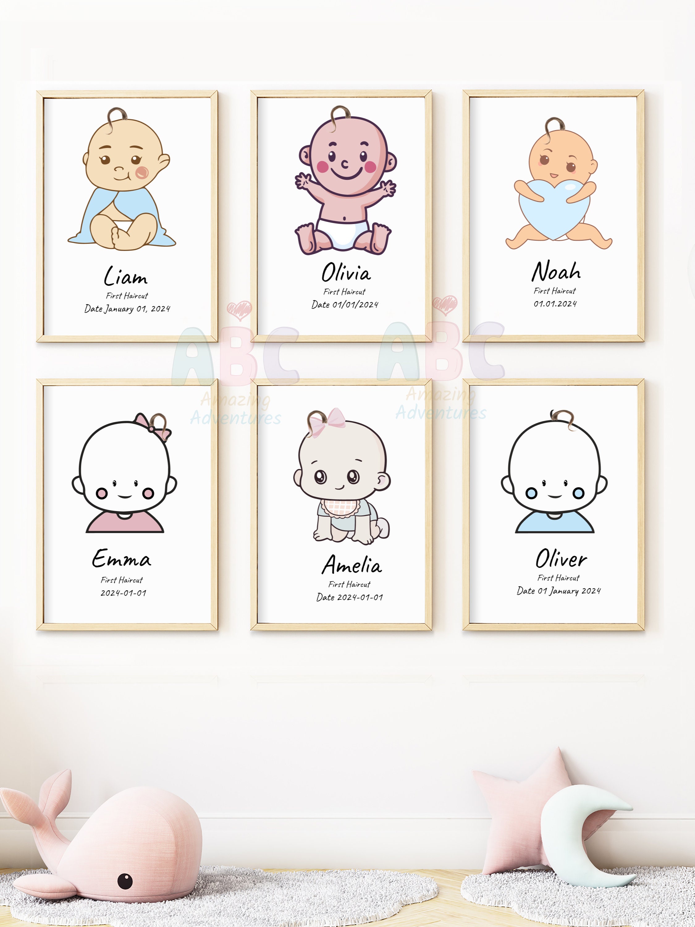 Baby's First Haircut Personalized Baby Gift Baby Memory Frame 1st ...