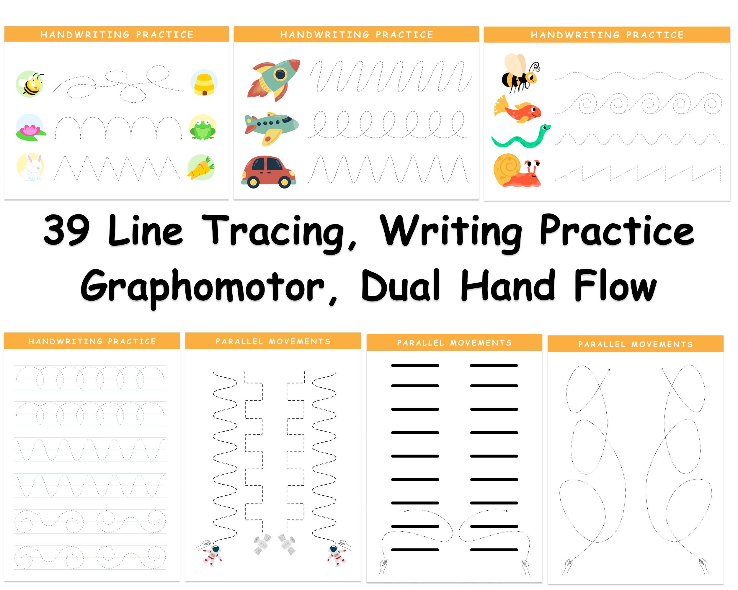 A Creative Journey in Writing and Motor Skills Development! 40 Dual ...