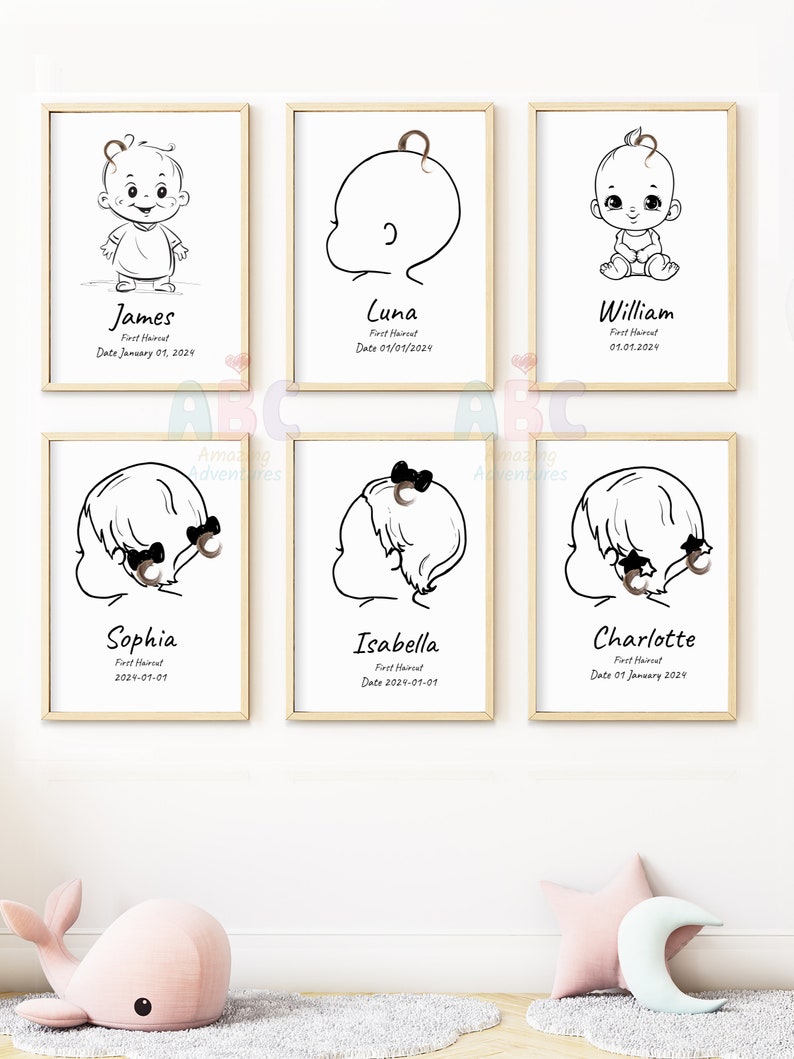 Baby's First Haircut Personalized Baby Gift Baby Memory Frame 1st ...
