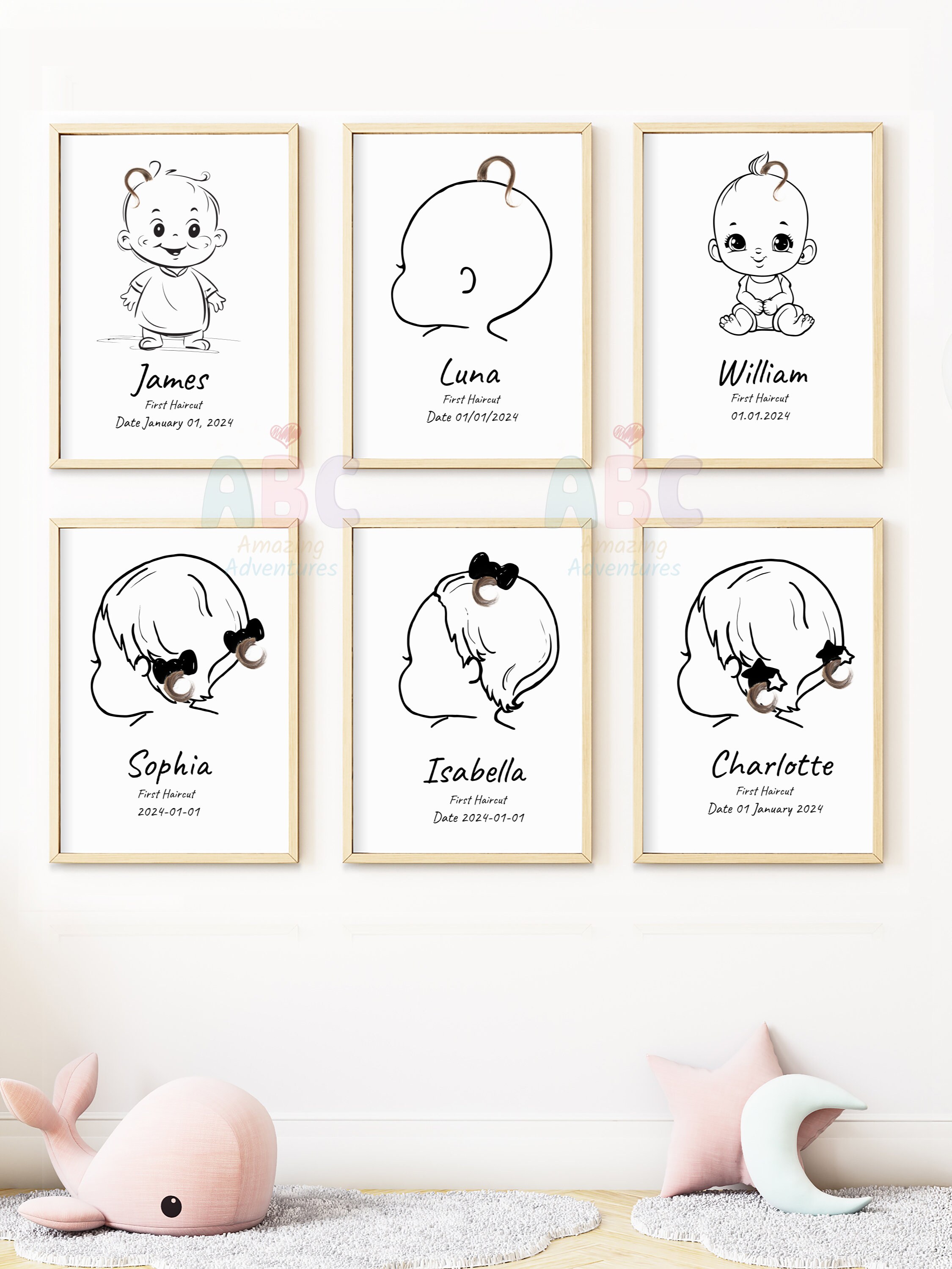 Baby's First Haircut Personalized Baby Gift Baby Memory Frame 1st ...