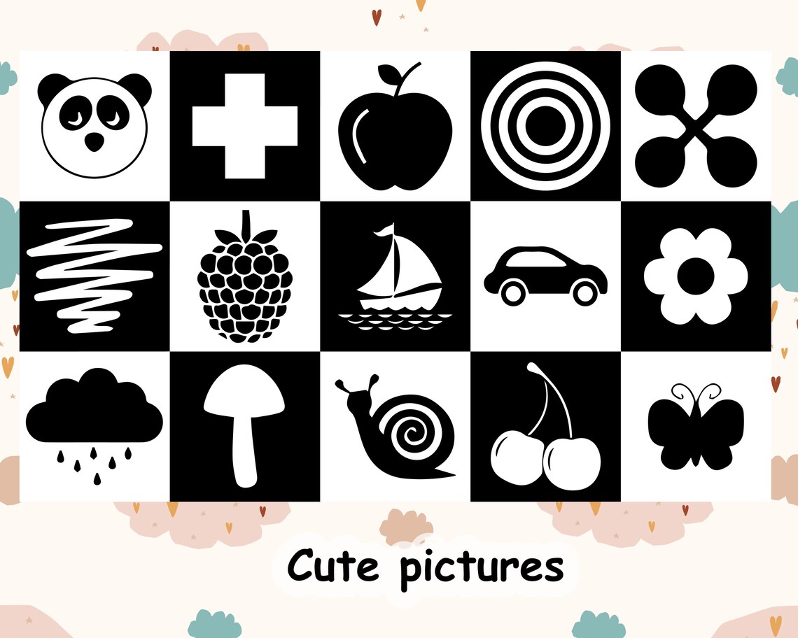 276 Baby Sensory Flashcards | High Contrast Sensory Card| Montessori ...