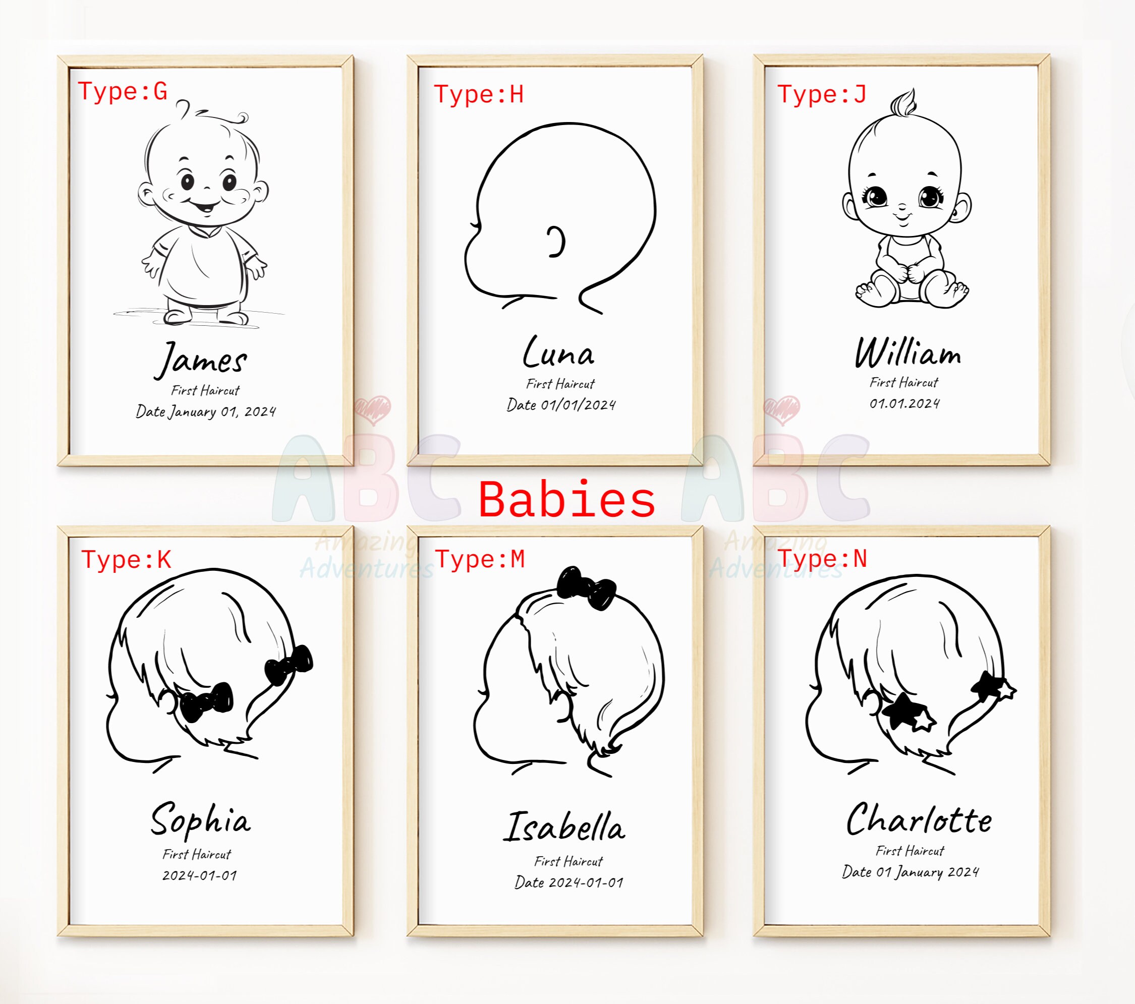 Baby's First Haircut Personalized Baby Gift Baby Memory Frame 1st ...