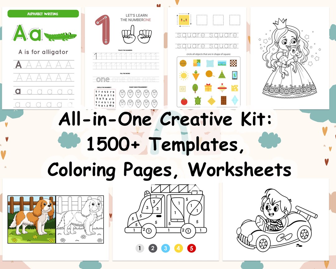 1500+ Coloring Pages | Templates | Alphabet | Numbers | Dot to Dot ...