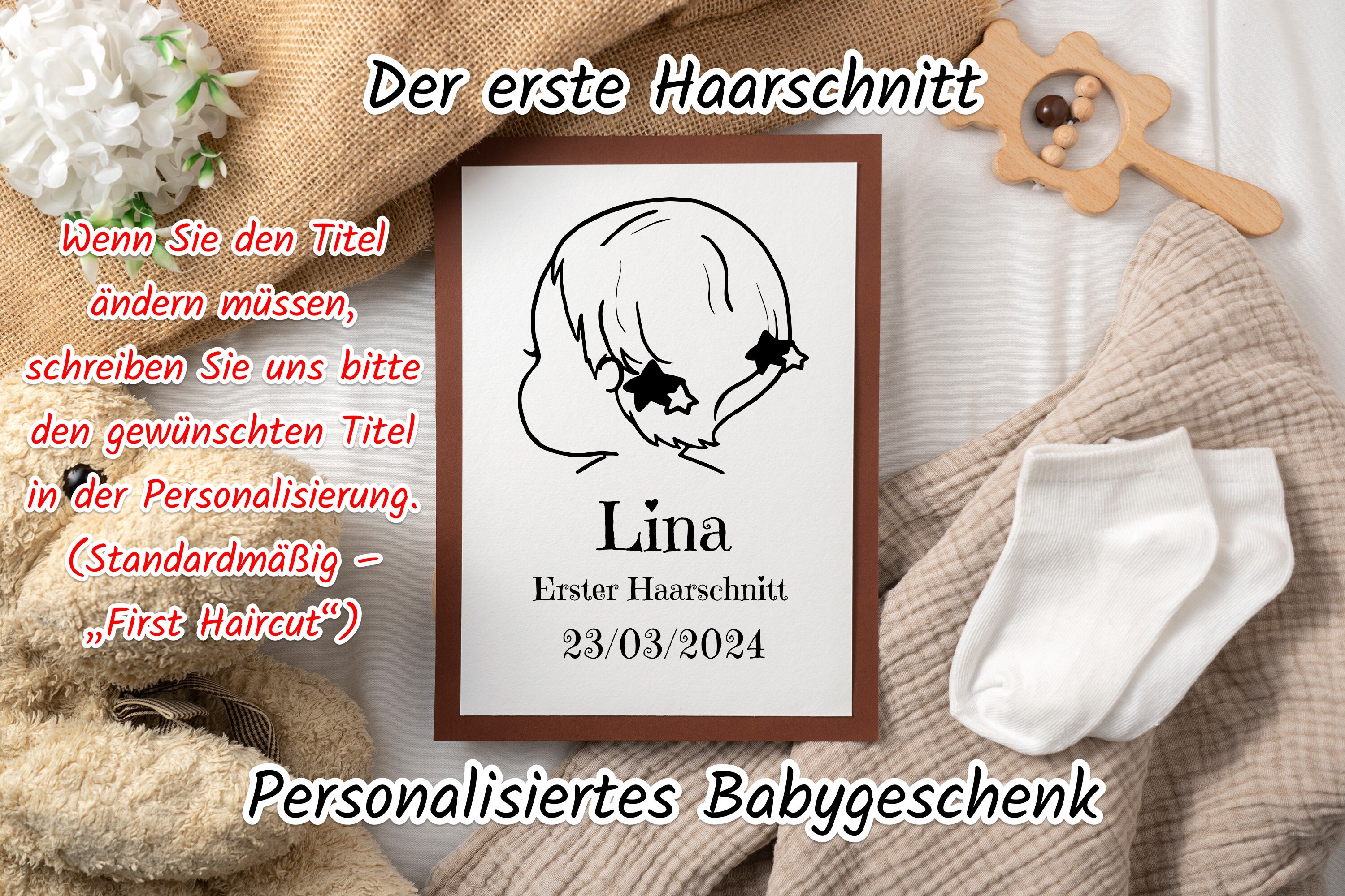 Baby's First Haircut Personalized Baby Gift Baby Memory Frame 1st ...