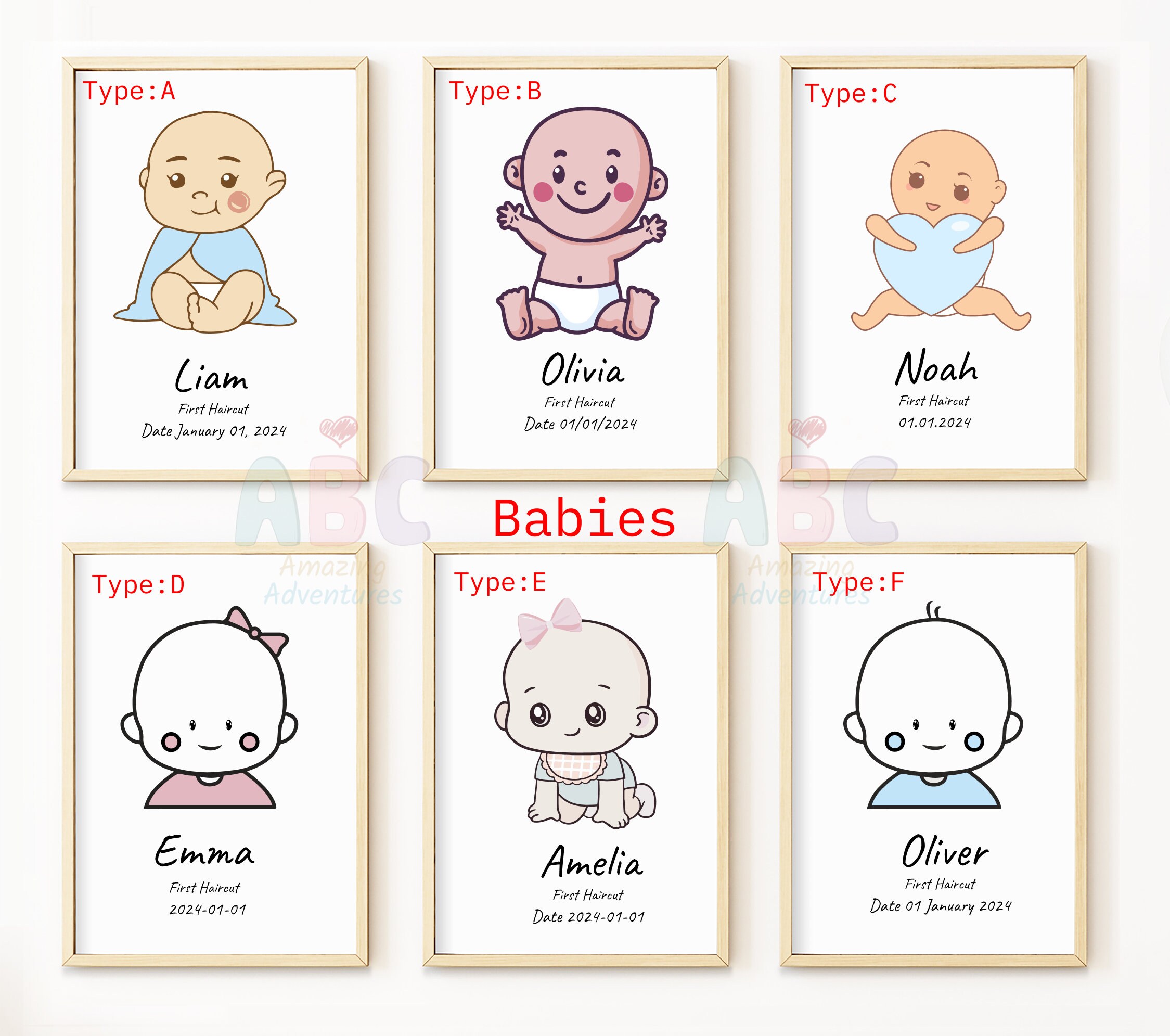 Baby's First Haircut Personalized Baby Gift Baby Memory Frame 1st ...