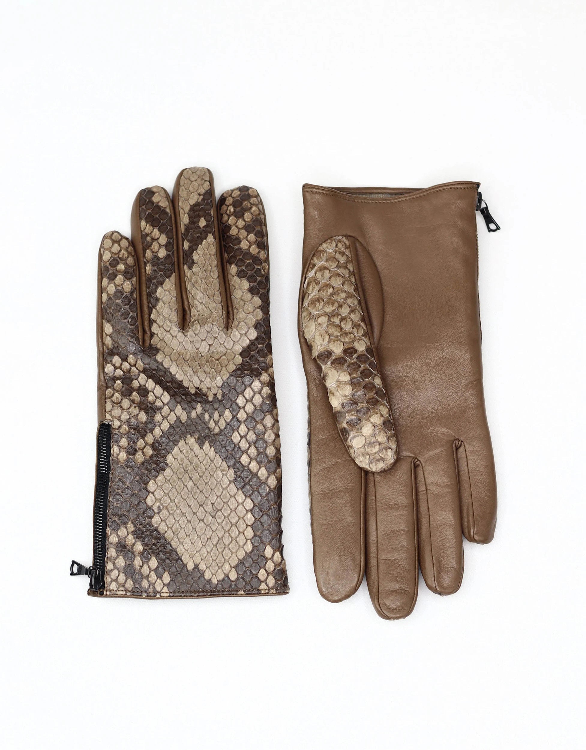 Premium Winter Python Gloves Black or Blue Color, Made From Original ...