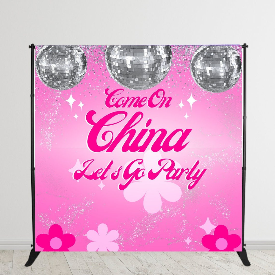 Barbie Birthday Backdrop Barbie Disco Birthday Party Pink - Etsy