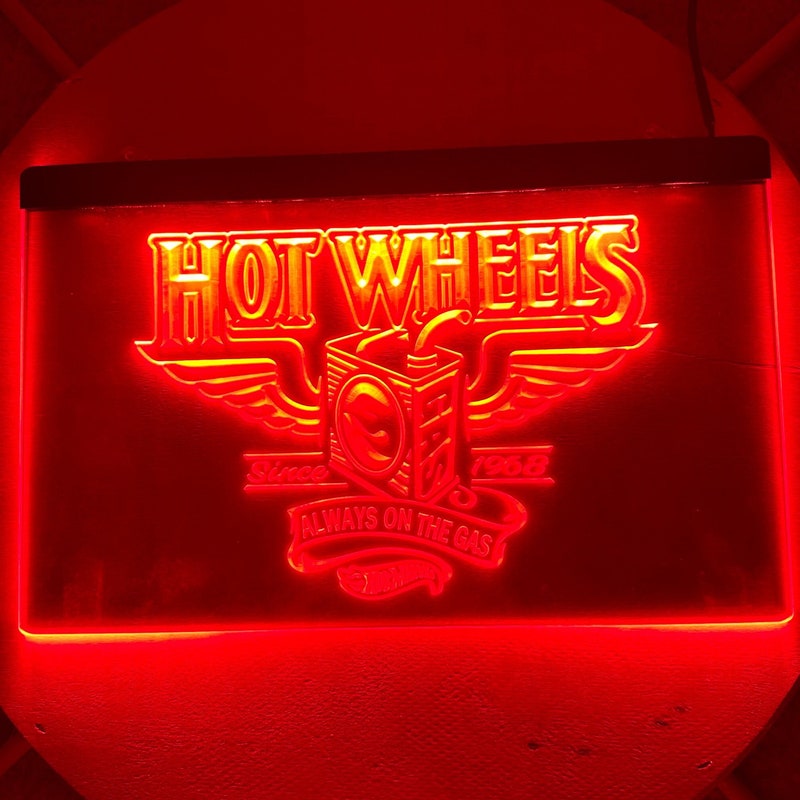 Led Neon Sign Hot Wheels - Etsy