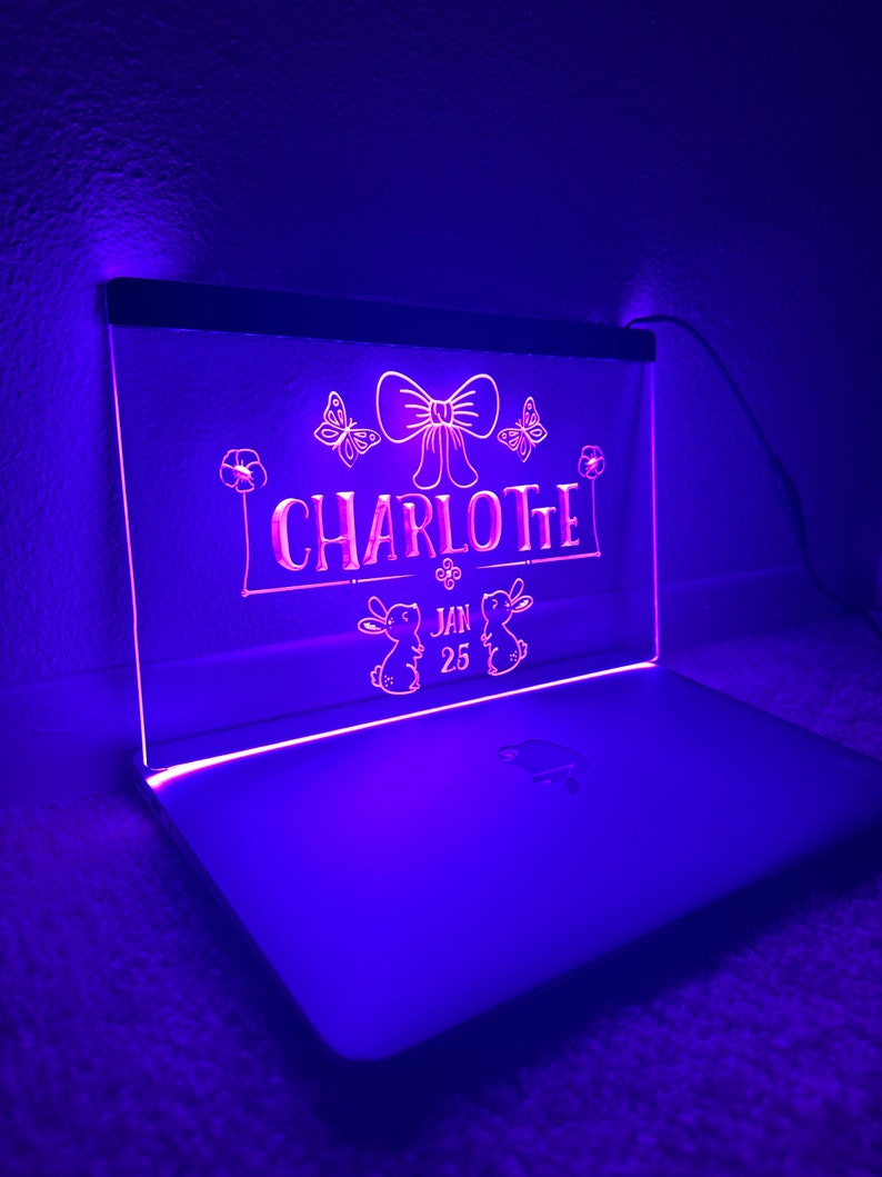 Cute Personalized Name LED Light Sign, Custom Name Light, Bedroom Sign ...