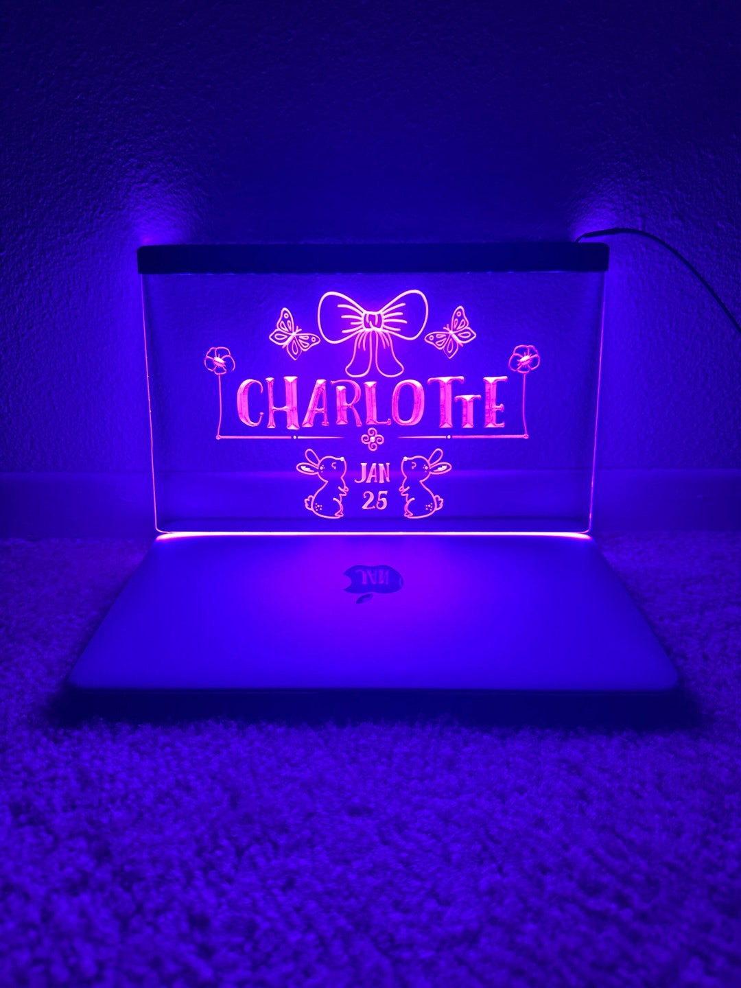 Cute Personalized Name LED Light Sign, Custom Name Light, Bedroom Sign ...