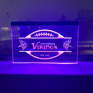 Minnesota Vikings LED Neon Sign Light 8x12 - Etsy