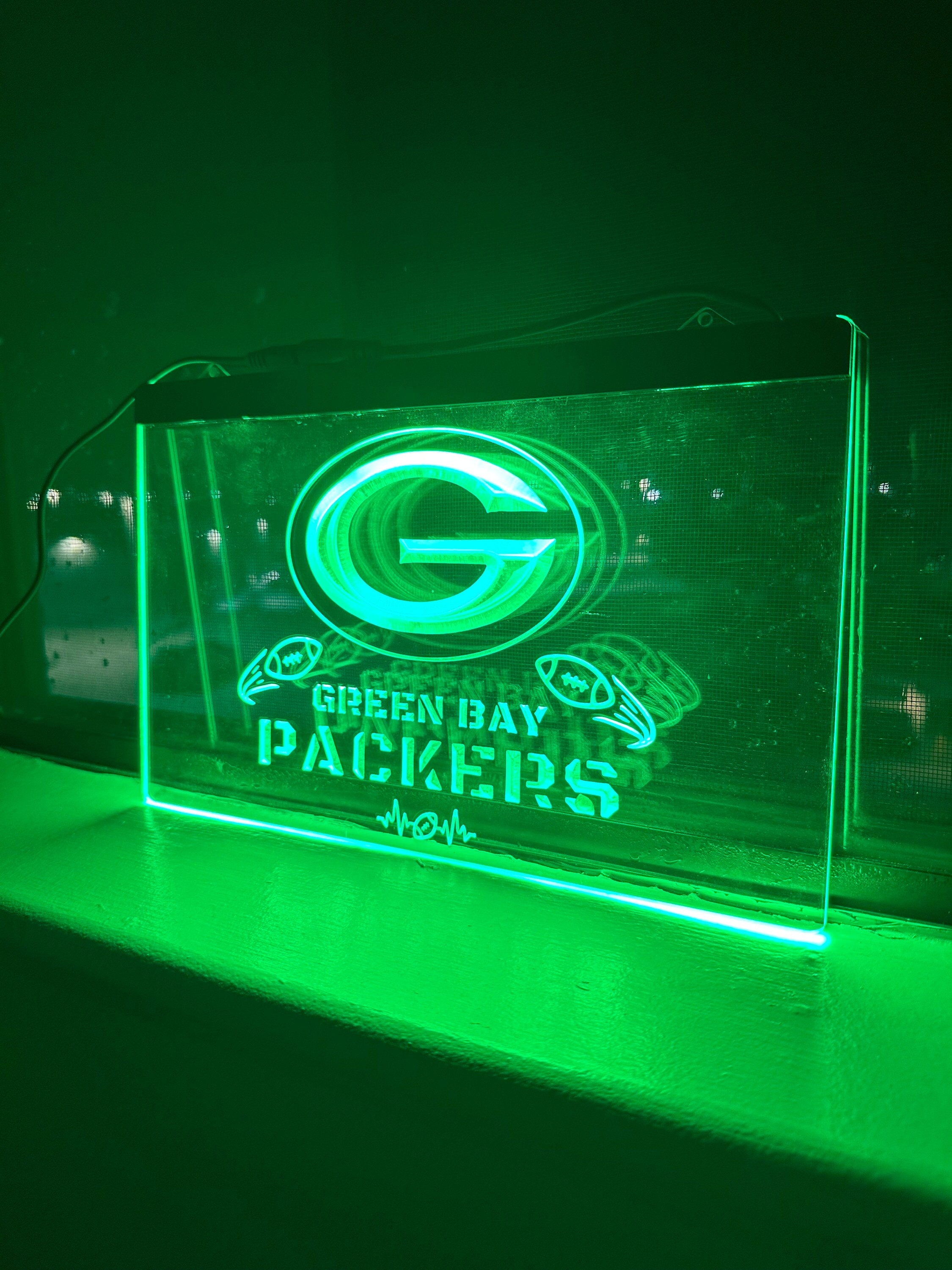 Green Bay Packers LED Neon Sign Light 8x12 - Etsy