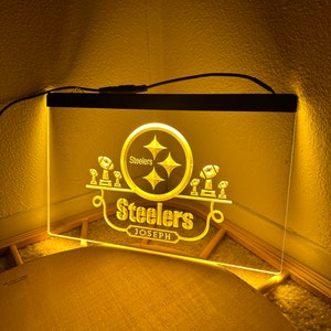 Pittsburgh Steelers Personalized Sign Custom LED Neon Sign Game Room ...