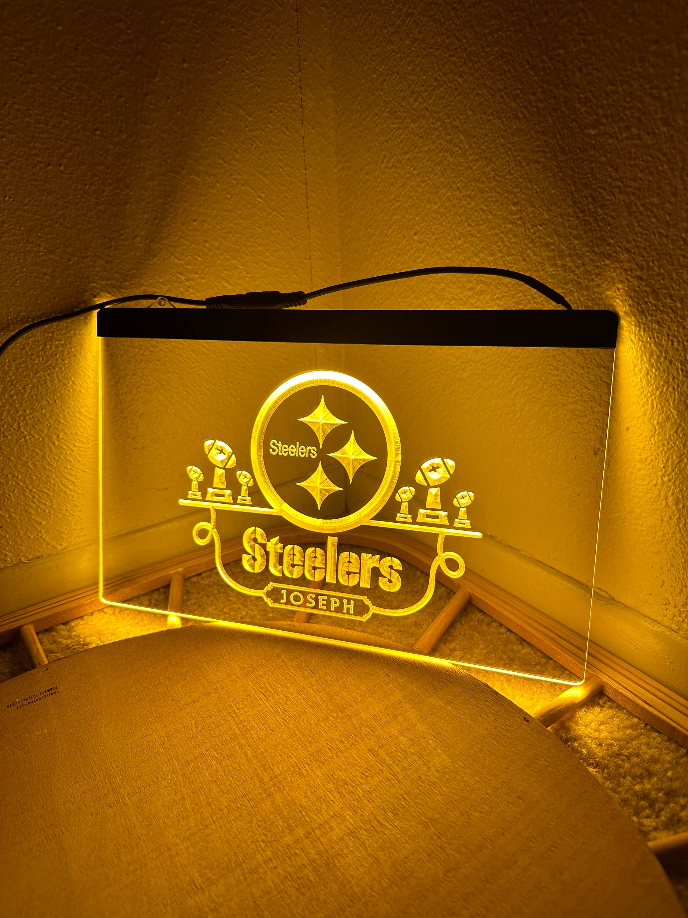 Pittsburgh Steelers Personalized Sign Custom LED Neon Sign Game Room ...