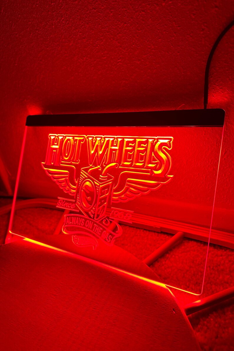 Hot Wheels LED Neon Sign Light 8x12 - Etsy