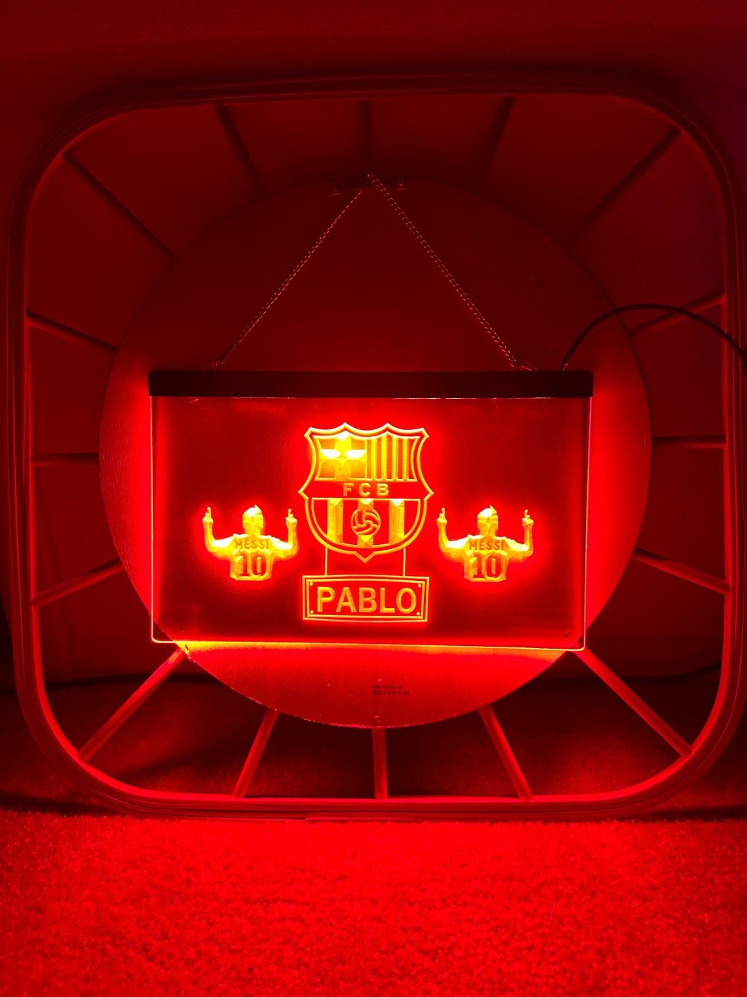 FC Barcelona Personalized Name LED Neon Sign Light Custom Name Messi ...
