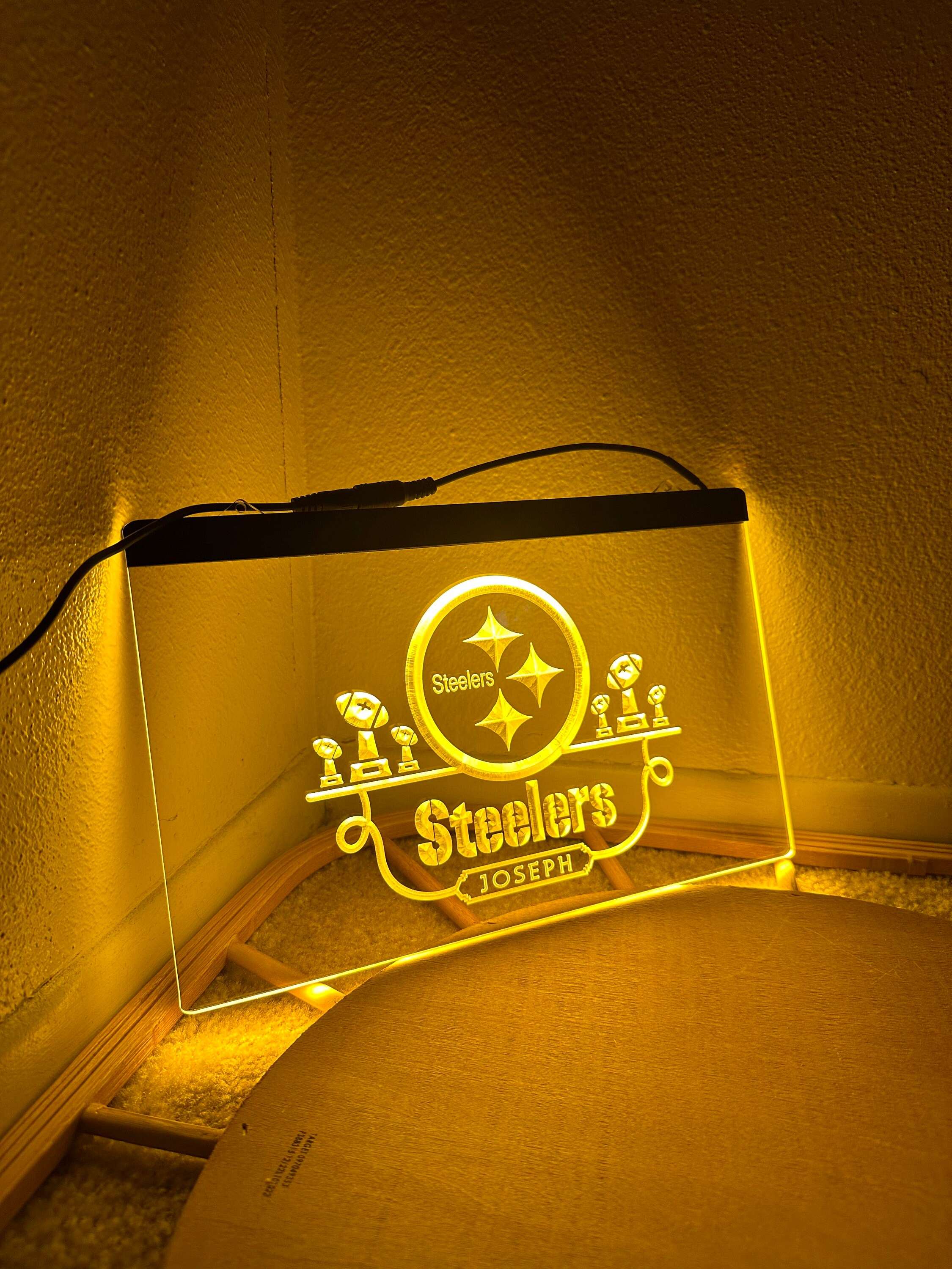 Pittsburgh Steelers Personalized Sign Custom LED Neon Sign Game Room ...