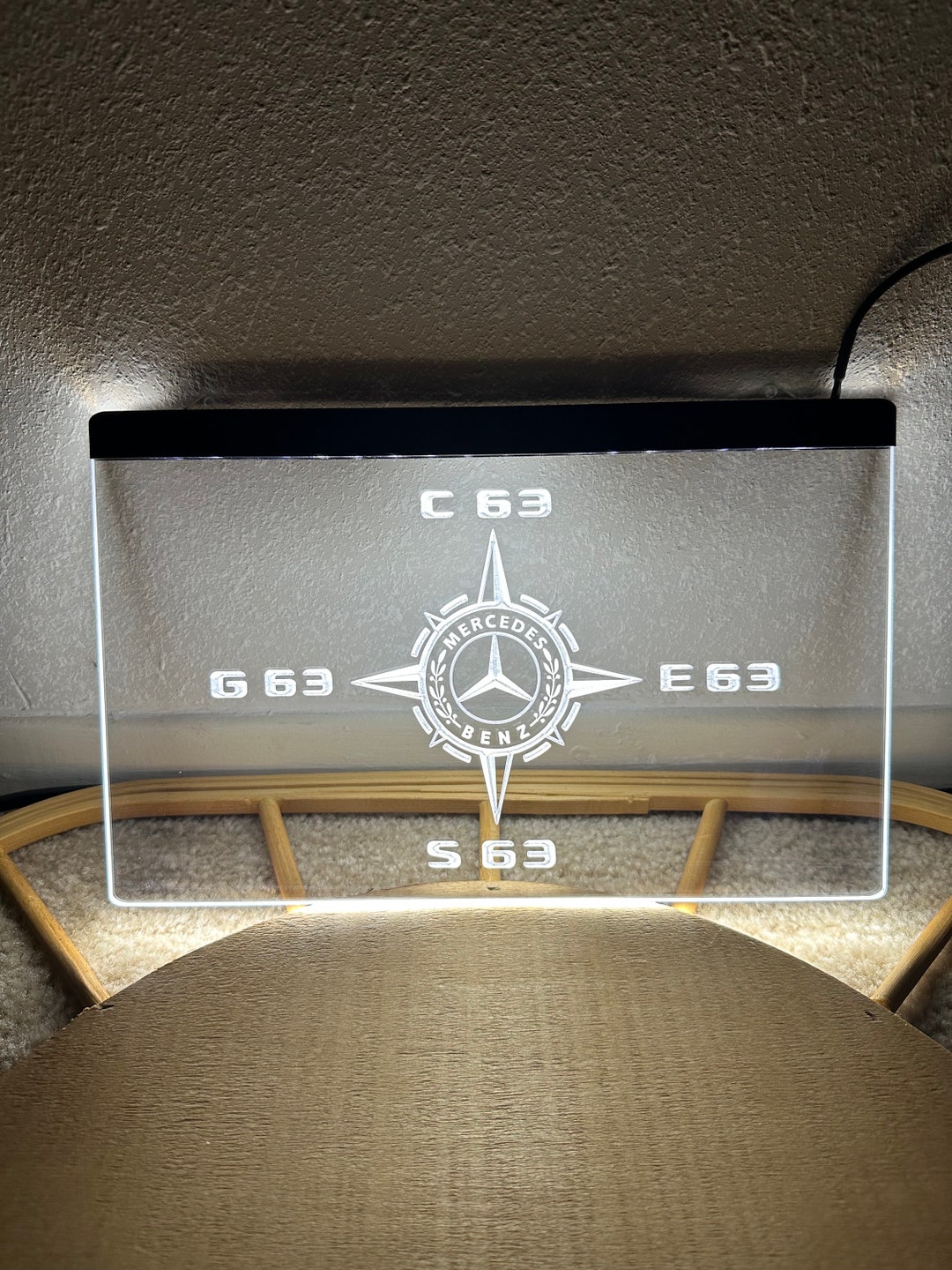 Mercedes Benz Compass LED Neon Sign Light 8x12 - Etsy