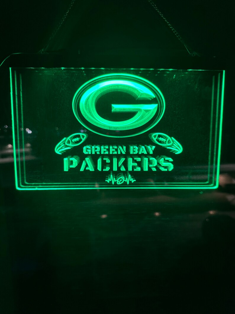 Green Bay Packers LED Neon Sign Light 8x12 - Etsy