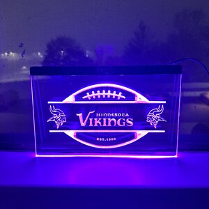 Minnesota Vikings LED Neon Sign Light 8x12 - Etsy
