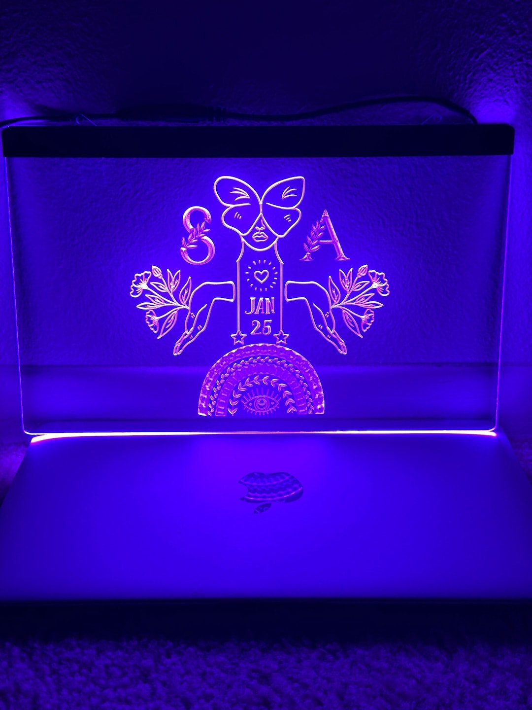 Personalized Name Initials Light Sign LED Neon Sign Light - Etsy