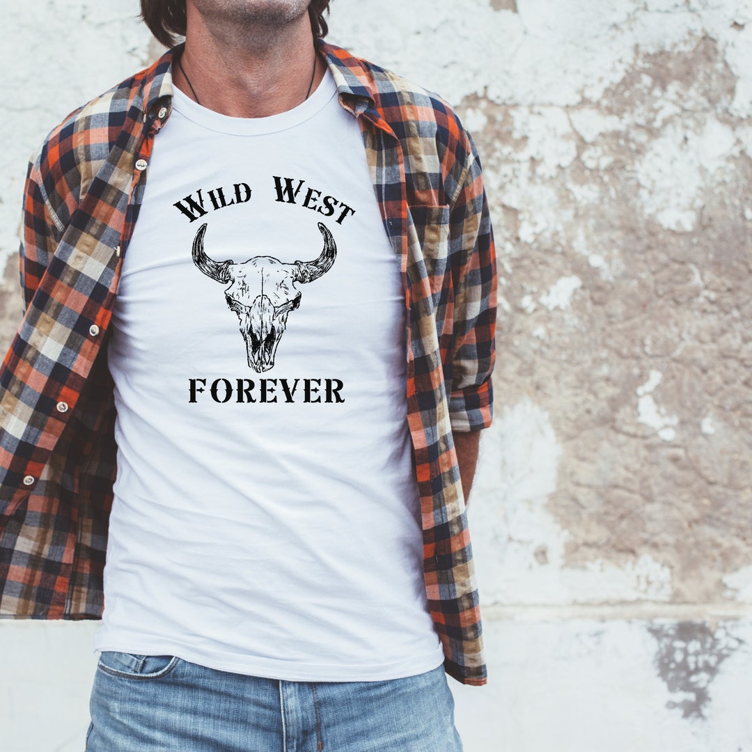 Wild West Shirt, Bull Skull Shirt, Wild West Gift, Skull + Shirt ...