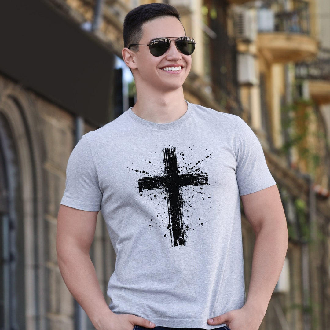 Christian Cross Tshirt, Christian Clothes, Christian Shirt Men, Trendy ...