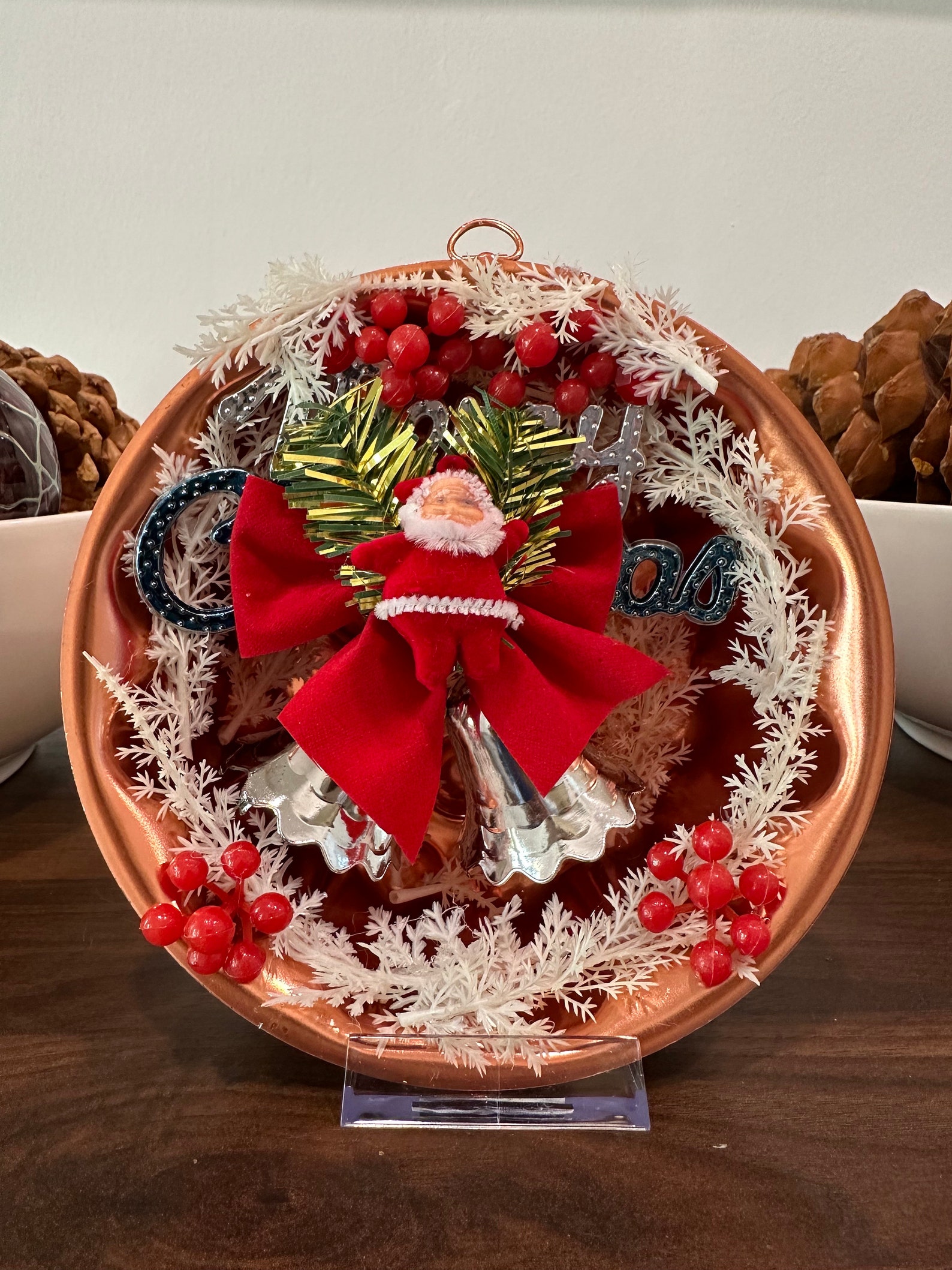 Vintage Jello Mold Christmas Retro Santa Bells-merry Christmas Holiday ...