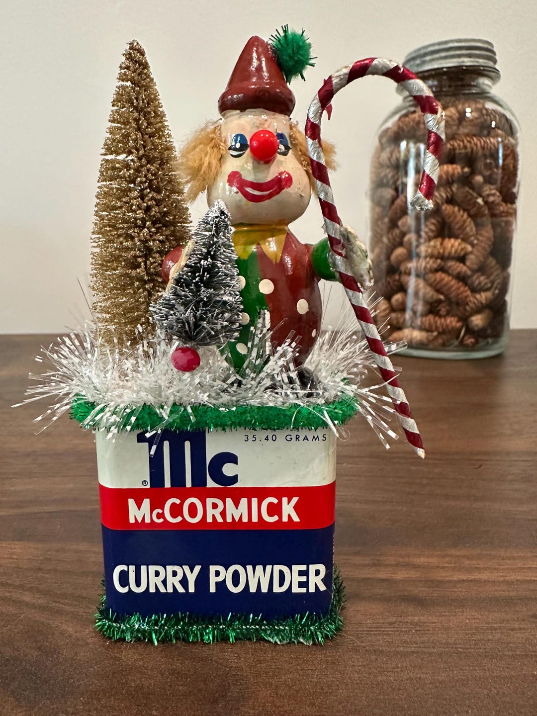 Vintage Mccormick Nutmeg Tin Christmas Vintage Wooden Ornament- Elf - Etsy